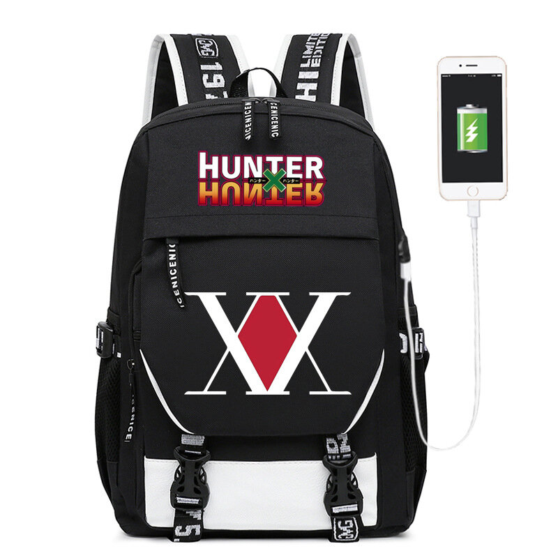 Анимация Hunter Hunter Периферийные устройства Рюкзак большой емкости Рюкзак для начальной и средней школы Школьная сумка Мужская и женская сумка для компьютера Дорожная сумка