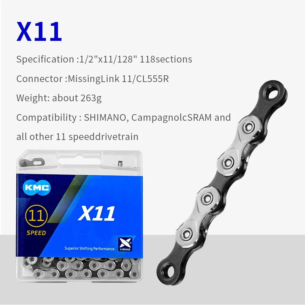 Цепь велосипедная KMC X11 11speed 118L