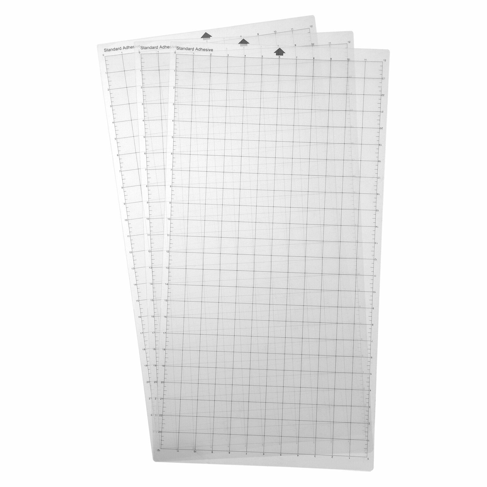 Заменная режущая коврик Прозрачный клейкий коврик с измерением сетки 12x24 дюйма для силуэта камеи. Изучить машину платтера 3pcs