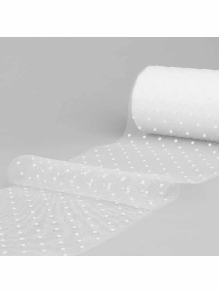 Мягкий фатин с горошком для творчества и декора