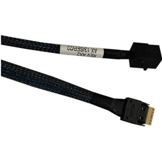 Кабель Amphenol RSL38-2804 Slimline SASx4 (SFF8654) - HD MiniSAS x4 (SFF8643) 80см.