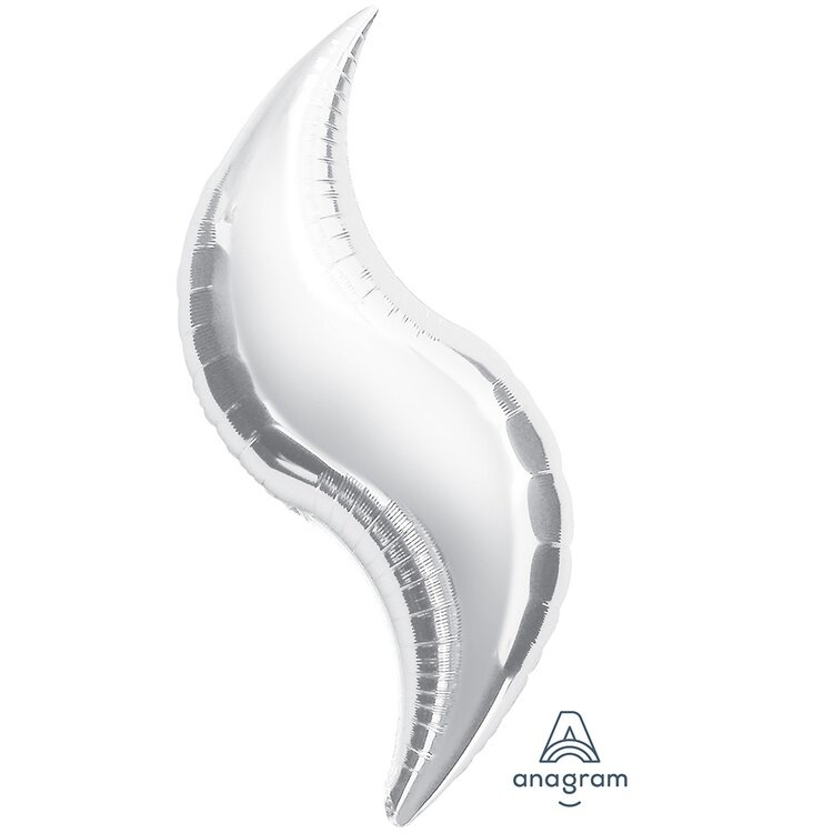 Воздушный шар Anagram без рисунка, зигзаг 36" Металлик Silver