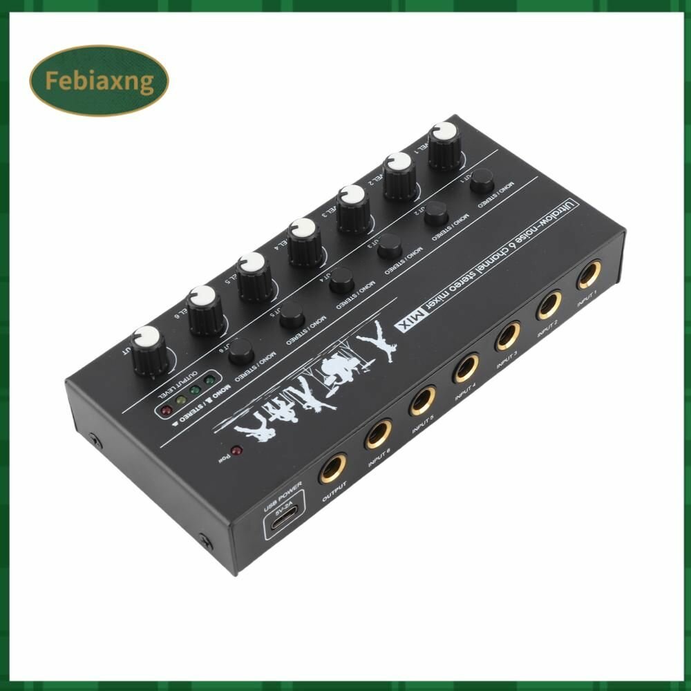 Портативный 6-канальный микшер, высокая степень связи, для аудиофилов и исполнителей