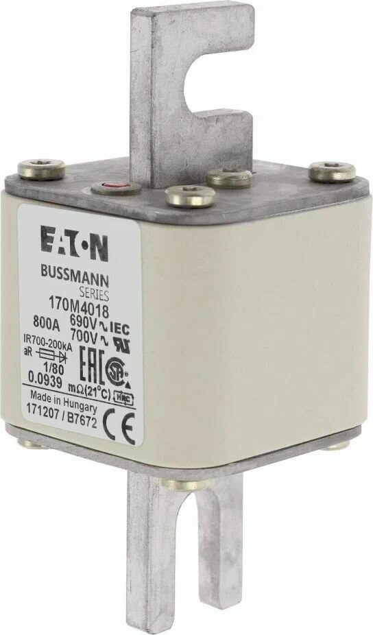 Предохранитель BUSSMANN 170M4018 Предохранитель быстродействующий с характеристикой AR 800А 690VAC 1/80