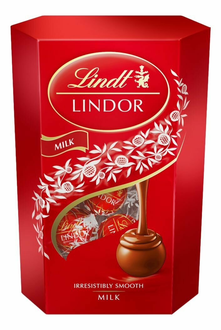 Набор конфет Lindt Lindor молочный шоколад с начинкой, 200г x 3 упаковки