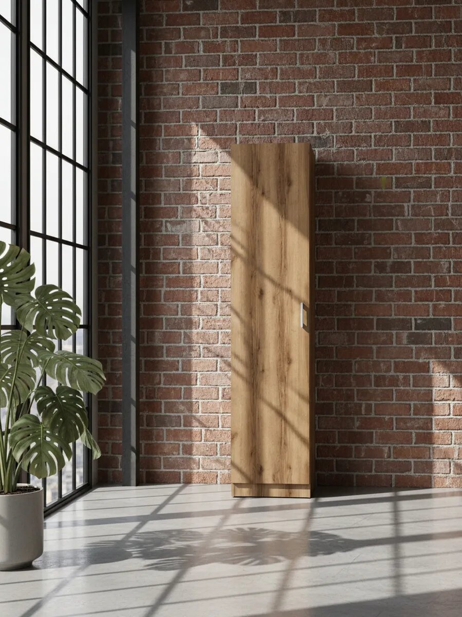 Шкаф пенал FRESTER для одежды распашной с полками в спальню, от производителя