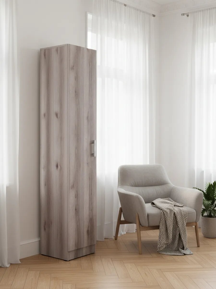 Шкаф пенал FRESTER распашной для одежды в спальню с полками прихожую, от производителя