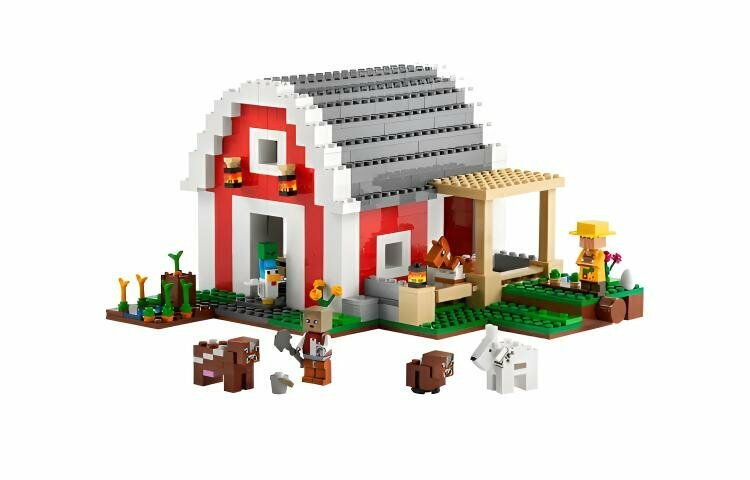 LEGO Overworld Minecraft Collection, Red Barn Building Blocks 799 Pcs/pzs 21187 null