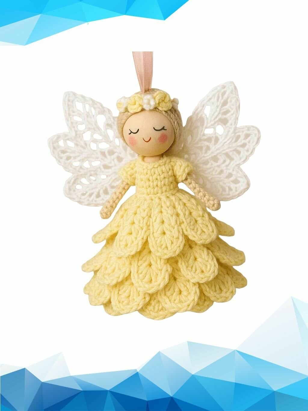 Вязаный набор "Рождественский ангел", Желтый