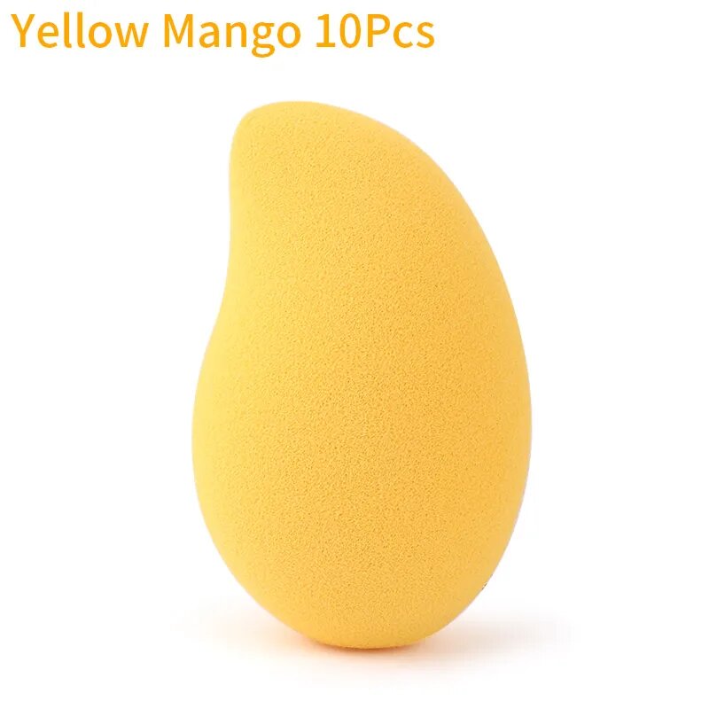 Пуховый спонж для макияжа "Mango", 10шт, Yellow
