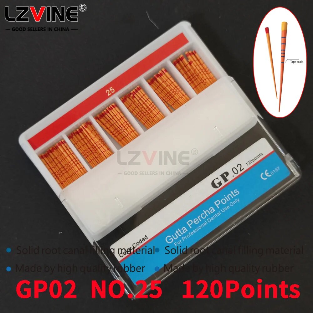 Gutta Percha Points GP02-NO.25 120Points