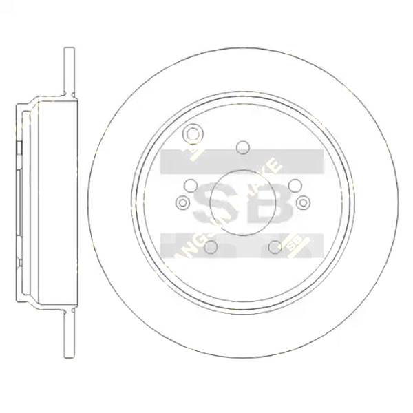 HI-Q SD8029 диск тормозной задний 305x60.9x10\ dongfeng ax7 (Комплект 2 штуки)