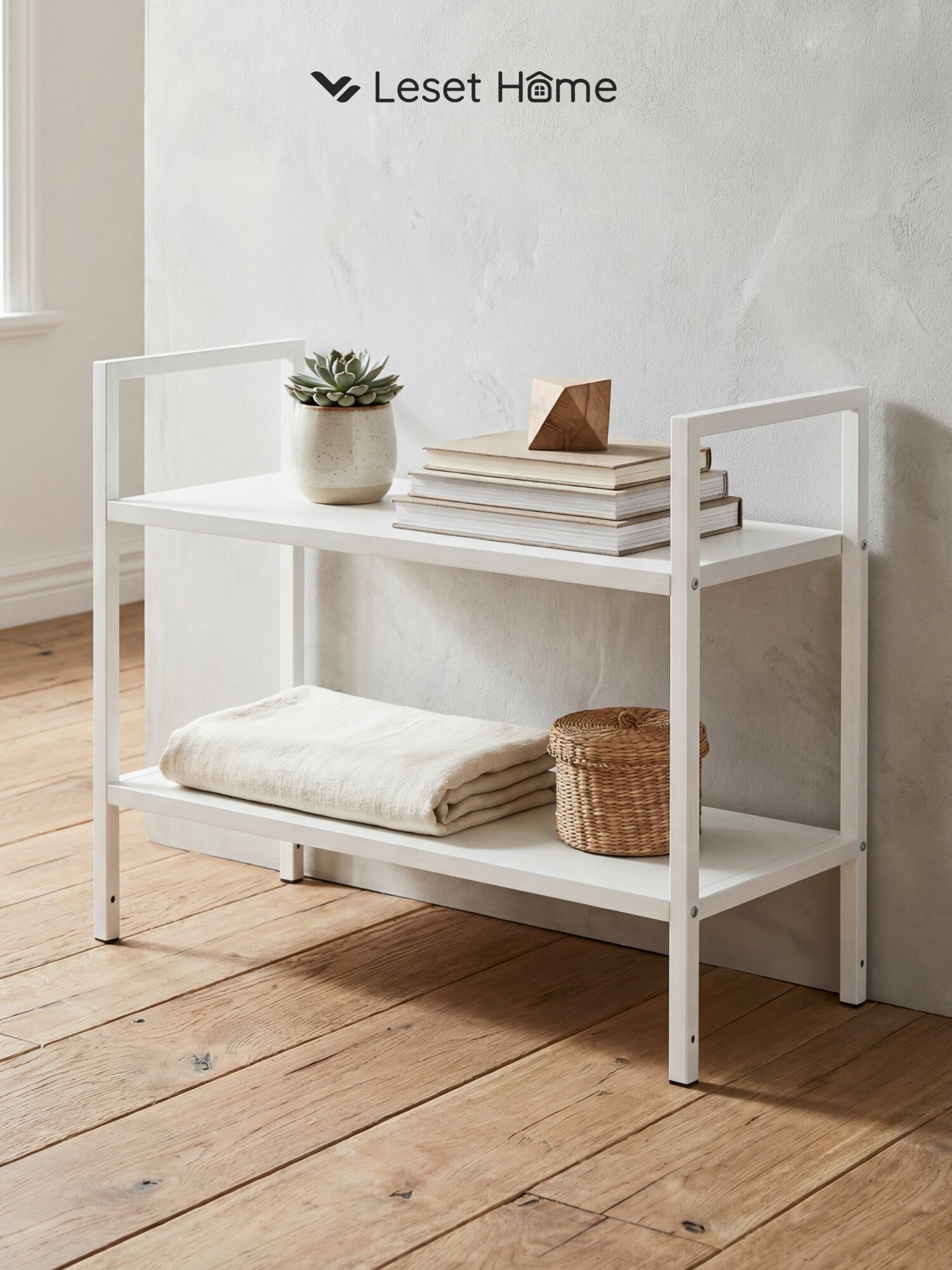 Стеллаж Leset "Стилвуд 22", модульный, для дачи и дома, белый, ЛДСП