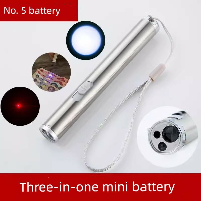USB перезаряжаемый ультра-яркий фонарик, лазерная указка, лампа для проверки банкнот, светодиодный уличный бытовой
