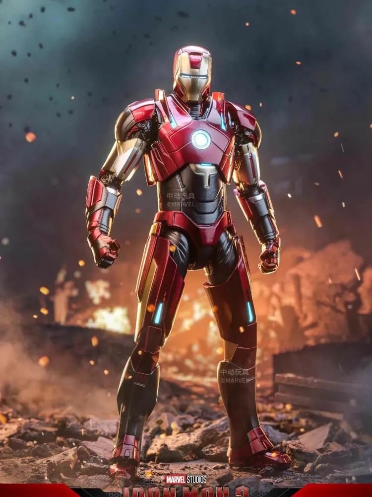 Железный человек Фигурка, Iron Man Mark 16, Nightclub , подвижные фигурки,18 см, ZD TOYS