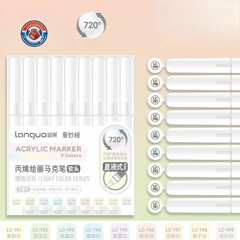 Акриловые маркеры для рисования на стекле, керамике, холсте и дереве, набор художественных маркеров с мягким наконечником, безопасные водные чернила для творчества и ручных поделок