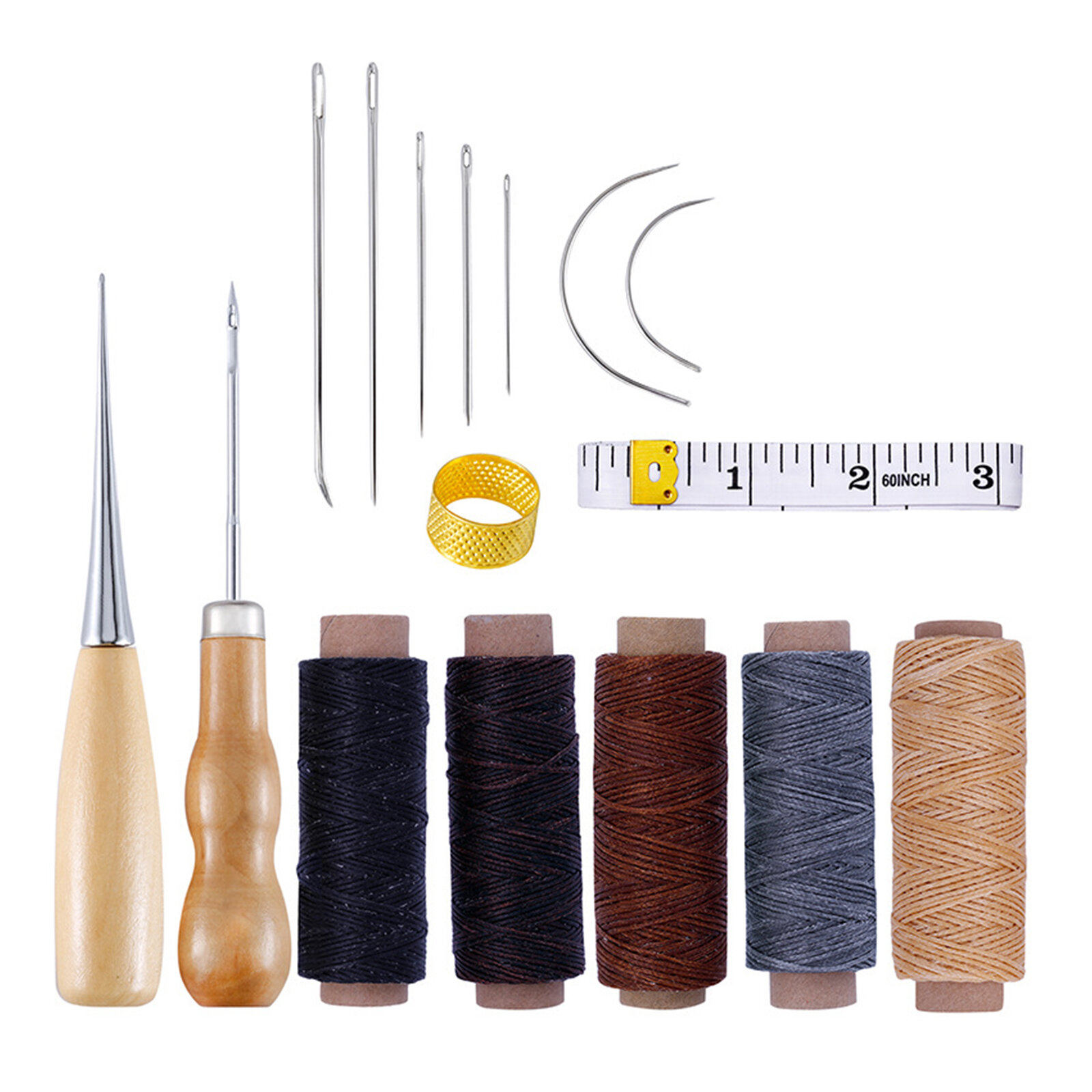 16Pcs Набор Инструментов для Кожевных Работ Своей Руки Своей Н hands Sewing Accessories Кожевые Иглы для Кожи Ковра Канвы Своей Руки Своей Н Multicolor