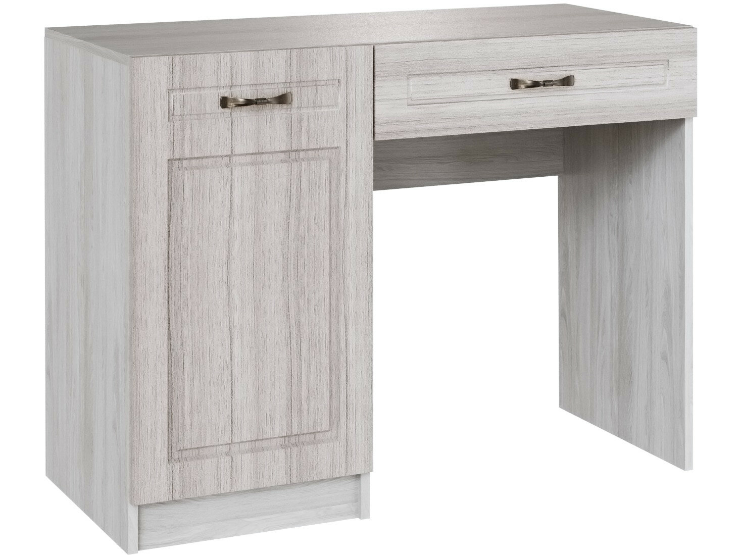 Стол косметический с ящиком и дверцей, Ясень анкор светлый/Сандал белый