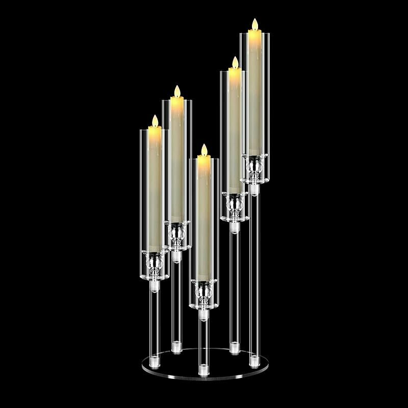 5-рожковый акриловый подсвечник высотой 58 см (свечи не входят в комплект)