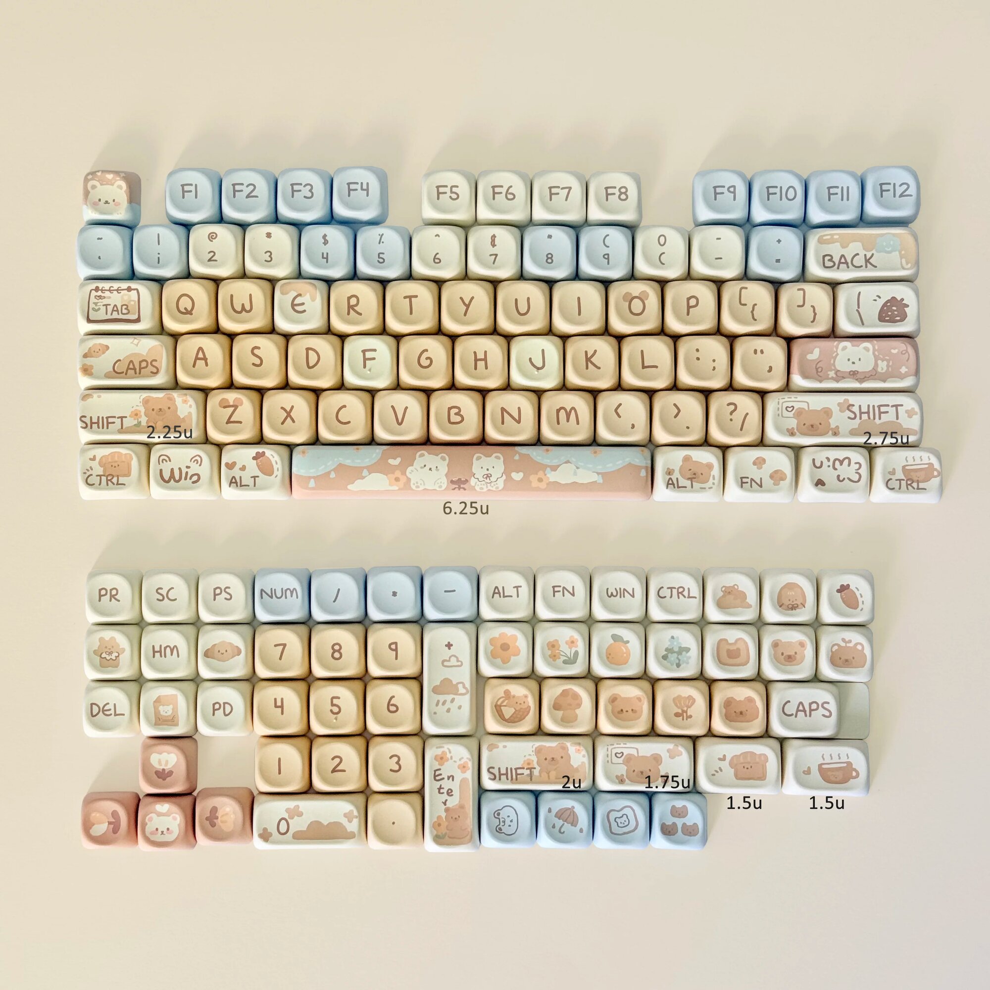 Keycaps CHUBAN MOA Profile PBT Bear-bag