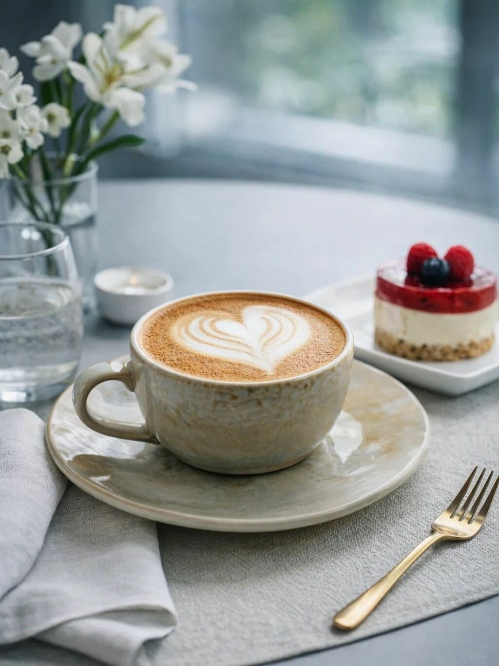 Чайная, кофейная пара бежевый перламутр Porland "STONEWARE PEARL" 1 шт, 250 мл. Ударопрочный, профессиональный фарфор. Чашка с блюдцем для чая, кофе, капучино, латте.