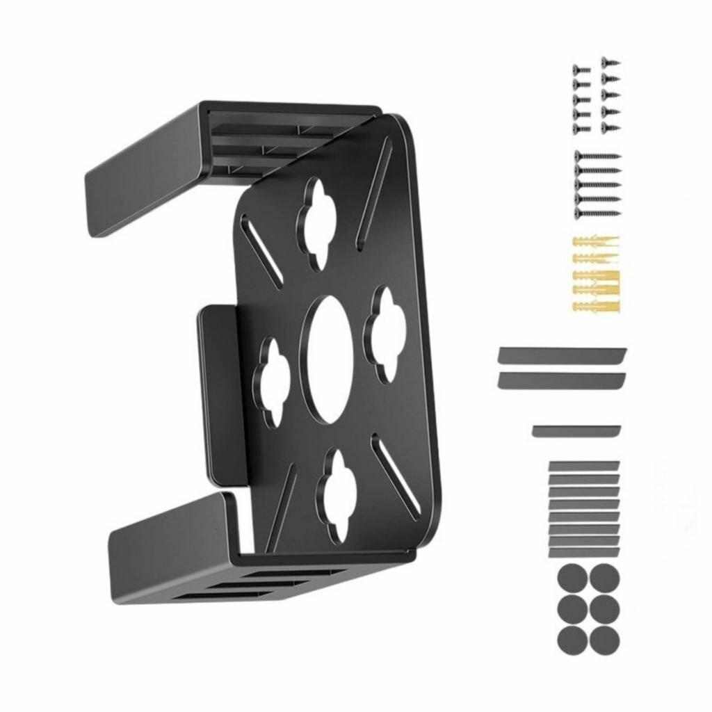 Крепление VESA для мини-компьютеров 2024 года из мягкой стали с системой охлаждения и экономией пространства, Черный