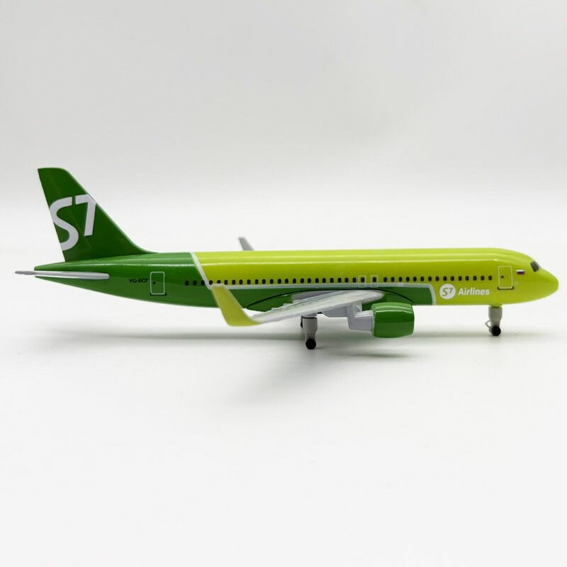 Металлическая модель самолета Airbus A320neo S7с шасси