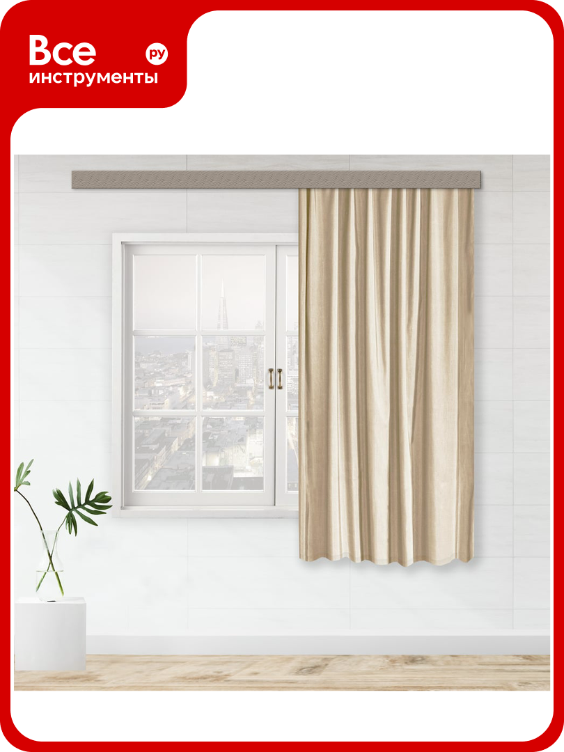 Портьерная штора для кухни witerra жаккард бамбук бежевый 135x180 см 1 шт 100407