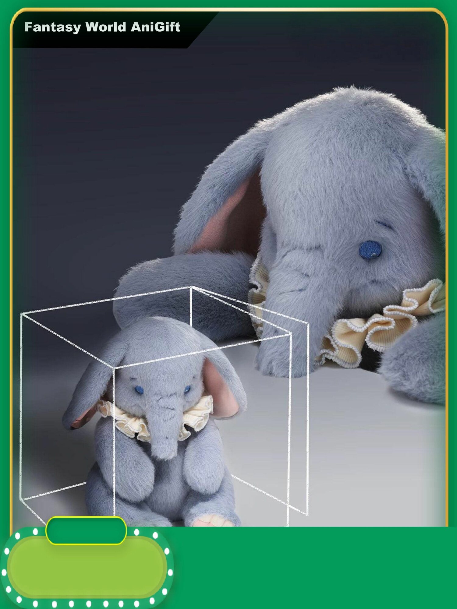 Мягкие игрушки Сине-серый слон BABADOLL / Blue-gray elephant 30-39cm