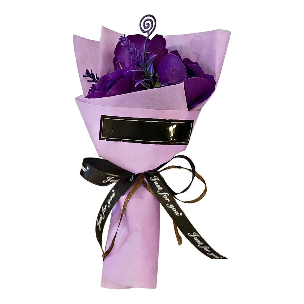 Букет из 3 искусственных роз BaYuYPOO, лепестки мыльных цветов, подарок на День святого Валентина для женщин, лучшей подруги и девушки, на день рождения, Рождество и День святого Валентина от дочери, сына, мужа. Искусственные цветы.