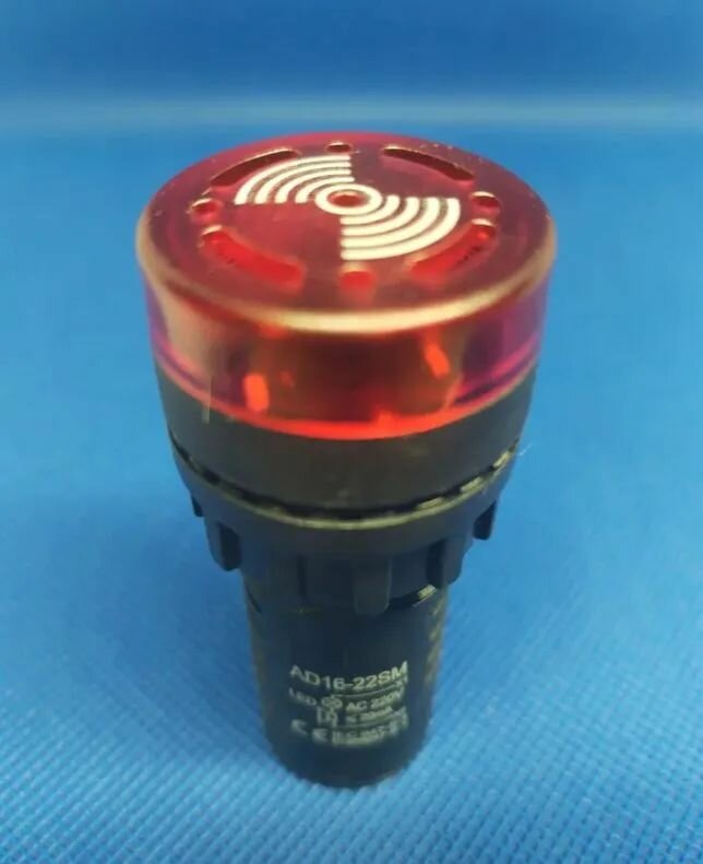 Индикатор светозвуковой AD16 22SM 220V красный