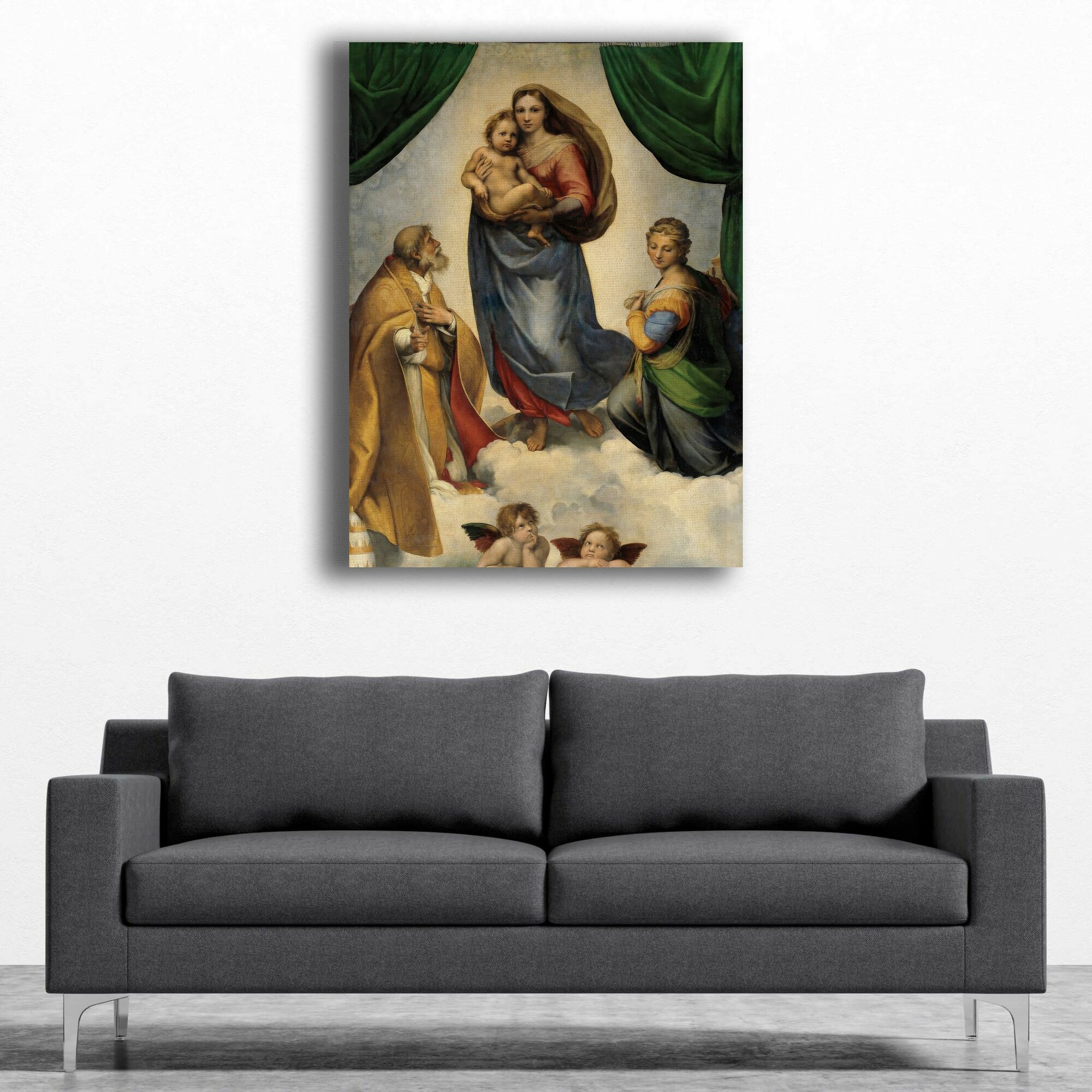 Картина на холсте Сикстинская Мадонна Рафаэль 30*40