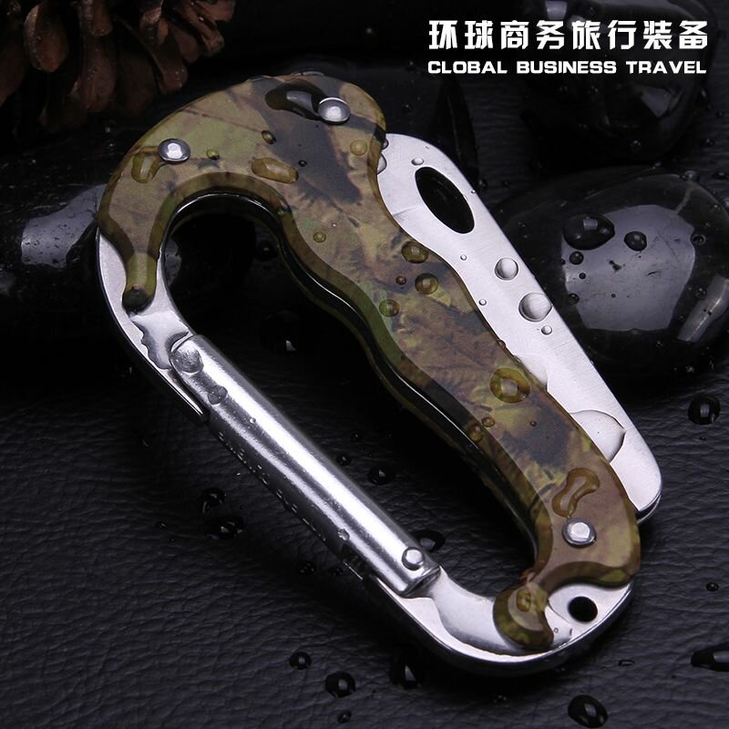 Многофункциональный карабин для активного отдыха с ножом, пилой и светодиодным инструментом, брелок