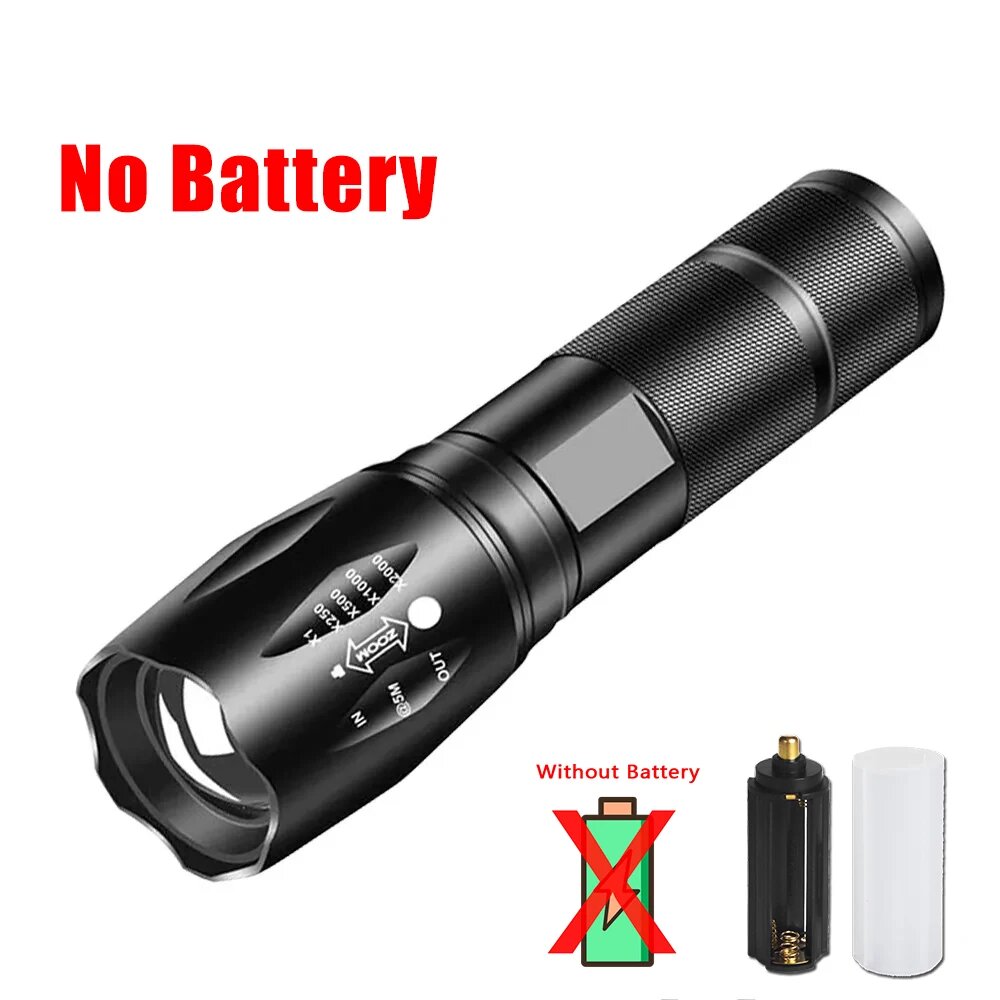 NEWBIRTH Тактический Фонарик LED 1200 Лм Алюминий No Battery