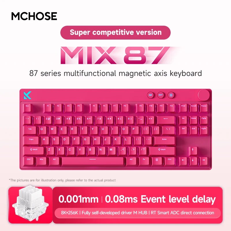MCHOSE MIX87 Механическая проводная игровая клавиатура 87 клавиш Red TaiShan Switch