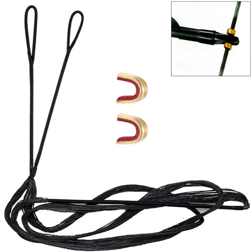 Черная луковая веревка 43-70 дюймов 12 нитей для лука 70.08in(175cm)