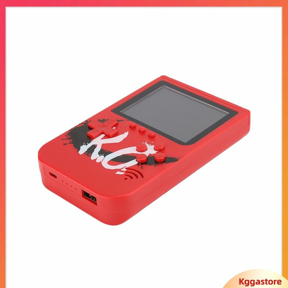 Портативная мини-ретро консоль, 10000 мАч Power Bank, с геймпадом, 400 игр, красный