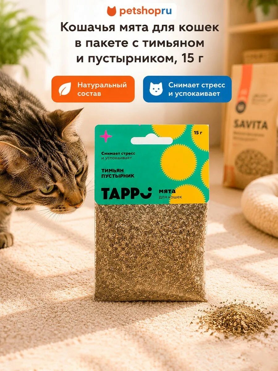 Кошачья мята с тимьяном и пустырником в пакете