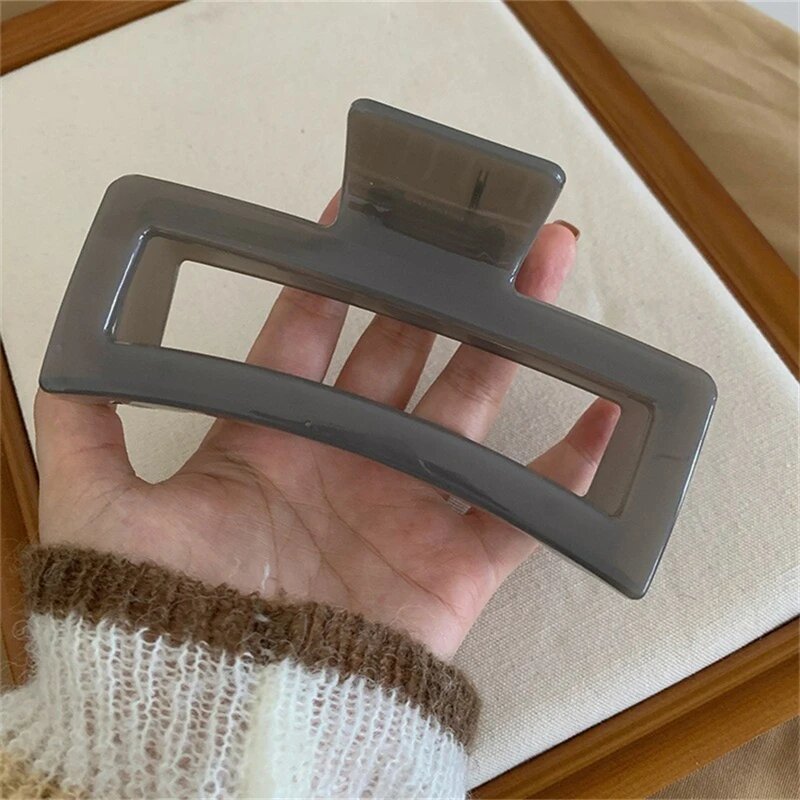 Большая пластиковая заколка для волос GRAY