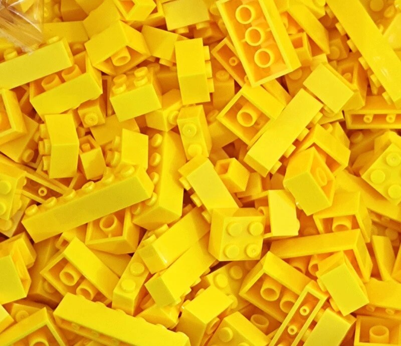 Пластиковые строительные блоки Stemedu 120 шт. Желтый, 125g-bag, yellow