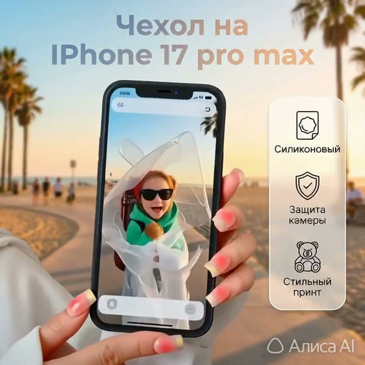 Силиконовый чехол для iPhone 17 Мягкий на ощупь, не скользит в руке. Амортизирует удары, защищает корпус от повреждений — фото 1