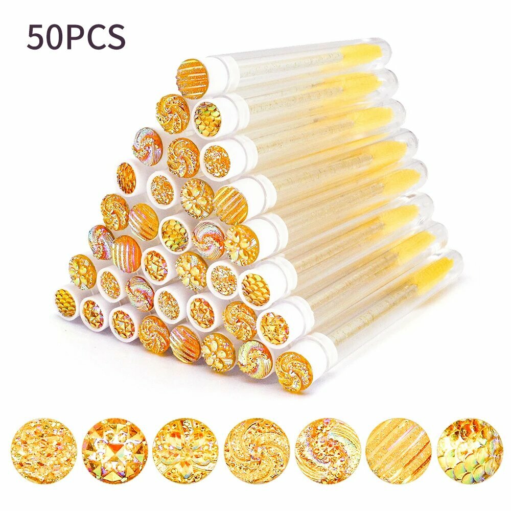 Одноразовые и многоразовые кисти для ресниц AILEISHI 50pcs tube and brush