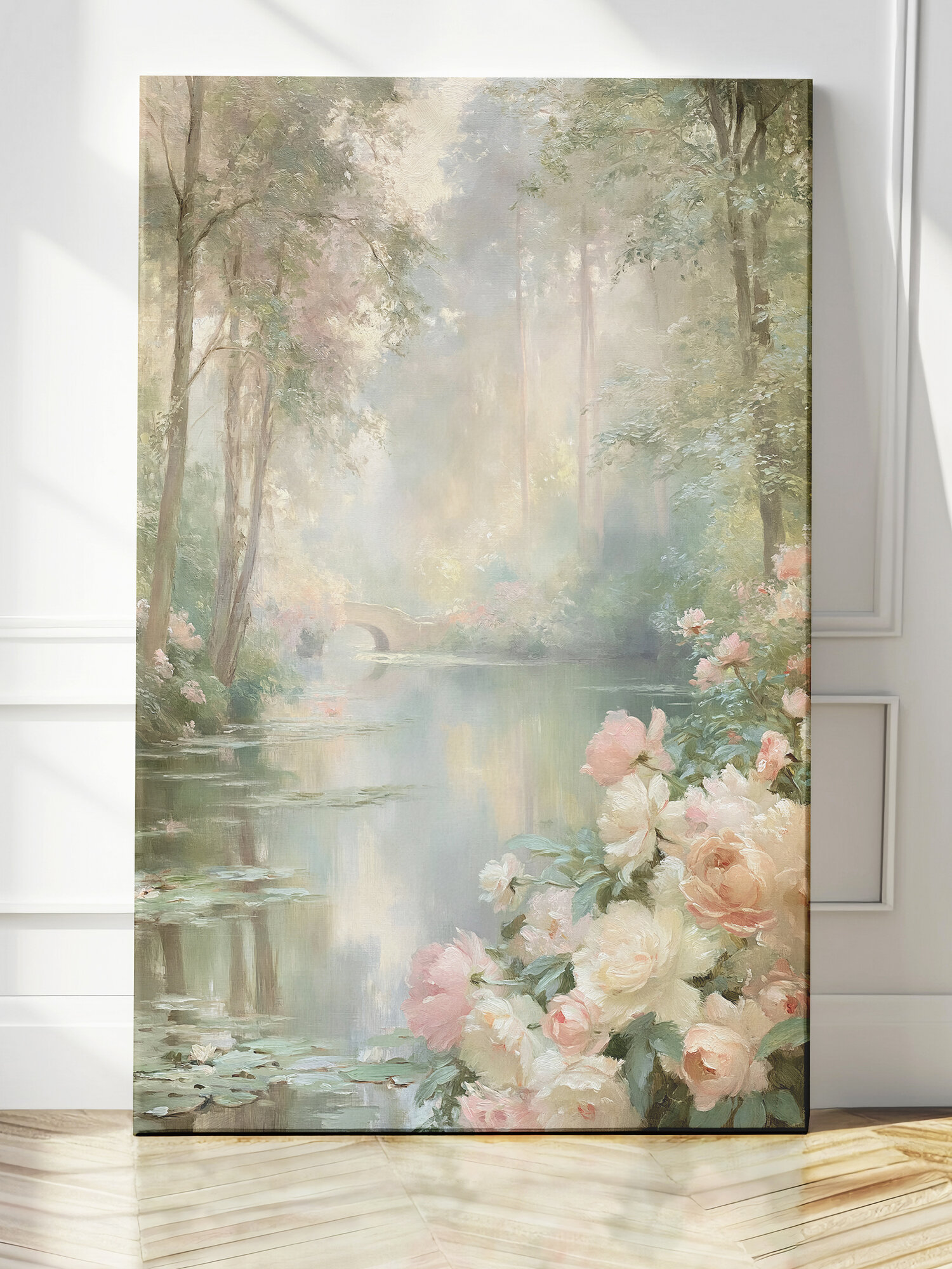 Картина большая PosterMarket "Лесной пейзаж " на холсте с подрамником 70x110 см