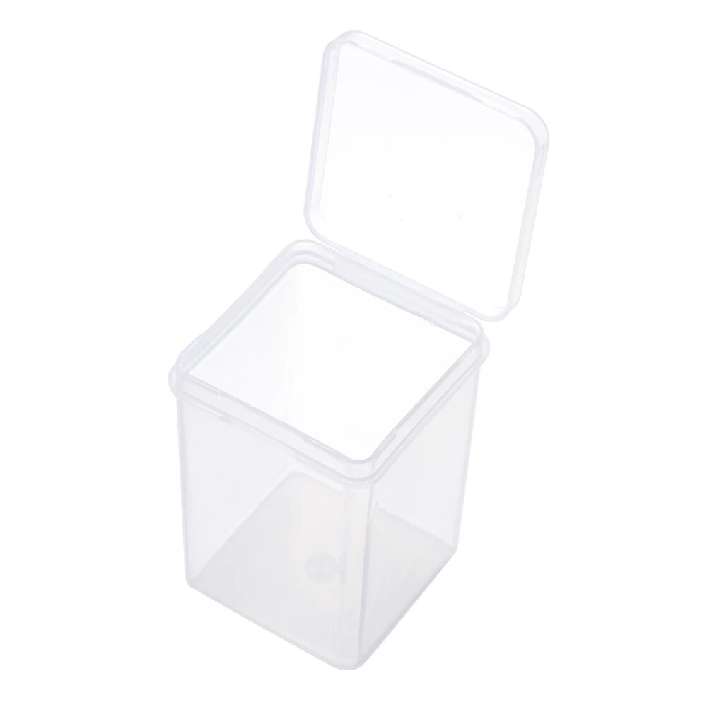 Прозрачный пластиковый контейнер для мелочей 5.2x5.2x8.1cm
