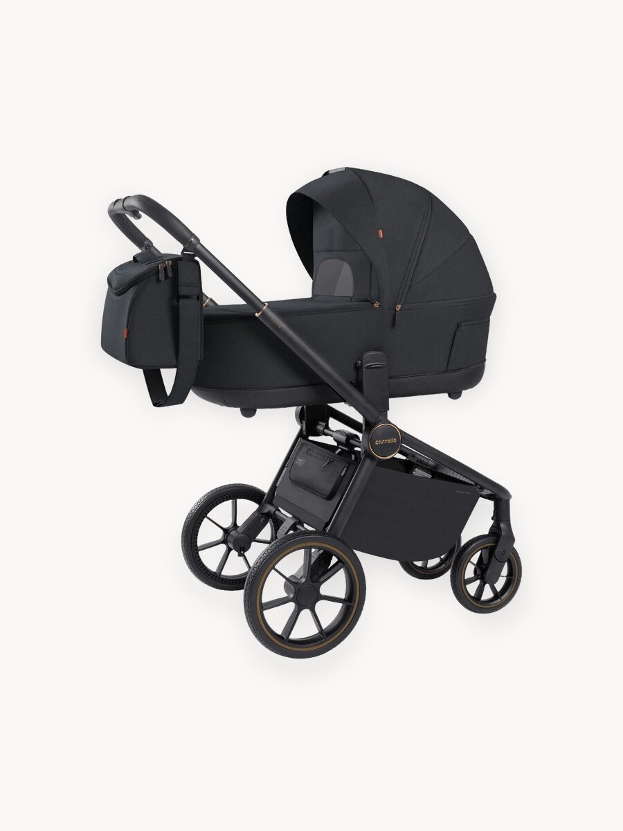Коляска 3 в 1 CARRELLO Epica, цвет Space Black, черные колеса