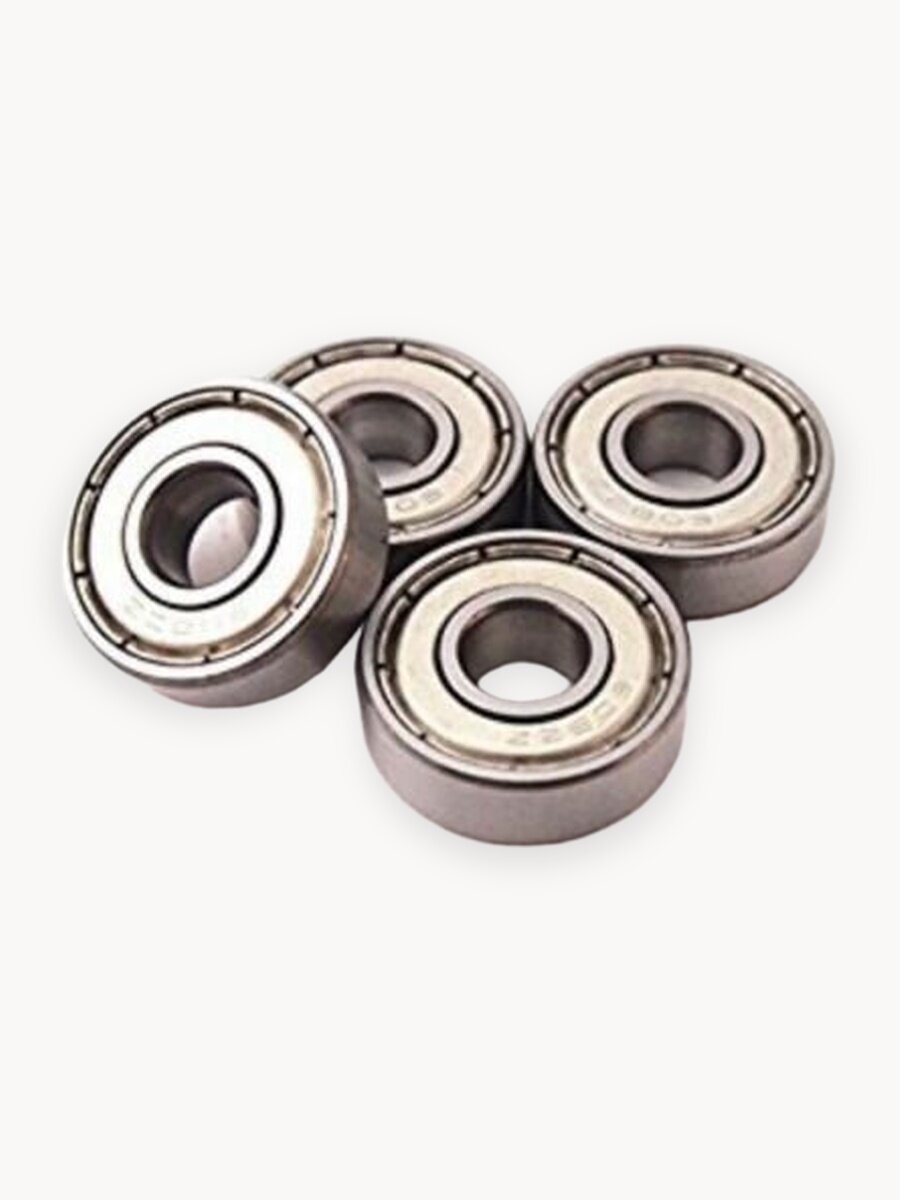 Подшипники ABEC-5 608 ZZ скоростные . набор 4 шт с втулками 10 мм. для самоката , скейта , беговела , для роликов. Закрытый радиальный подшипник АВЕС5 608ZZ