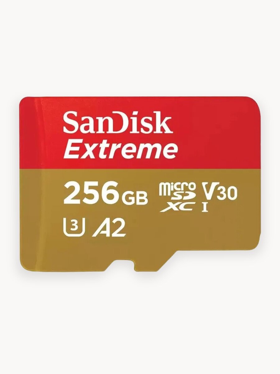 Карта памяти SanDisk Extreme microSDXC 256 ГБ (190 МБ/с)