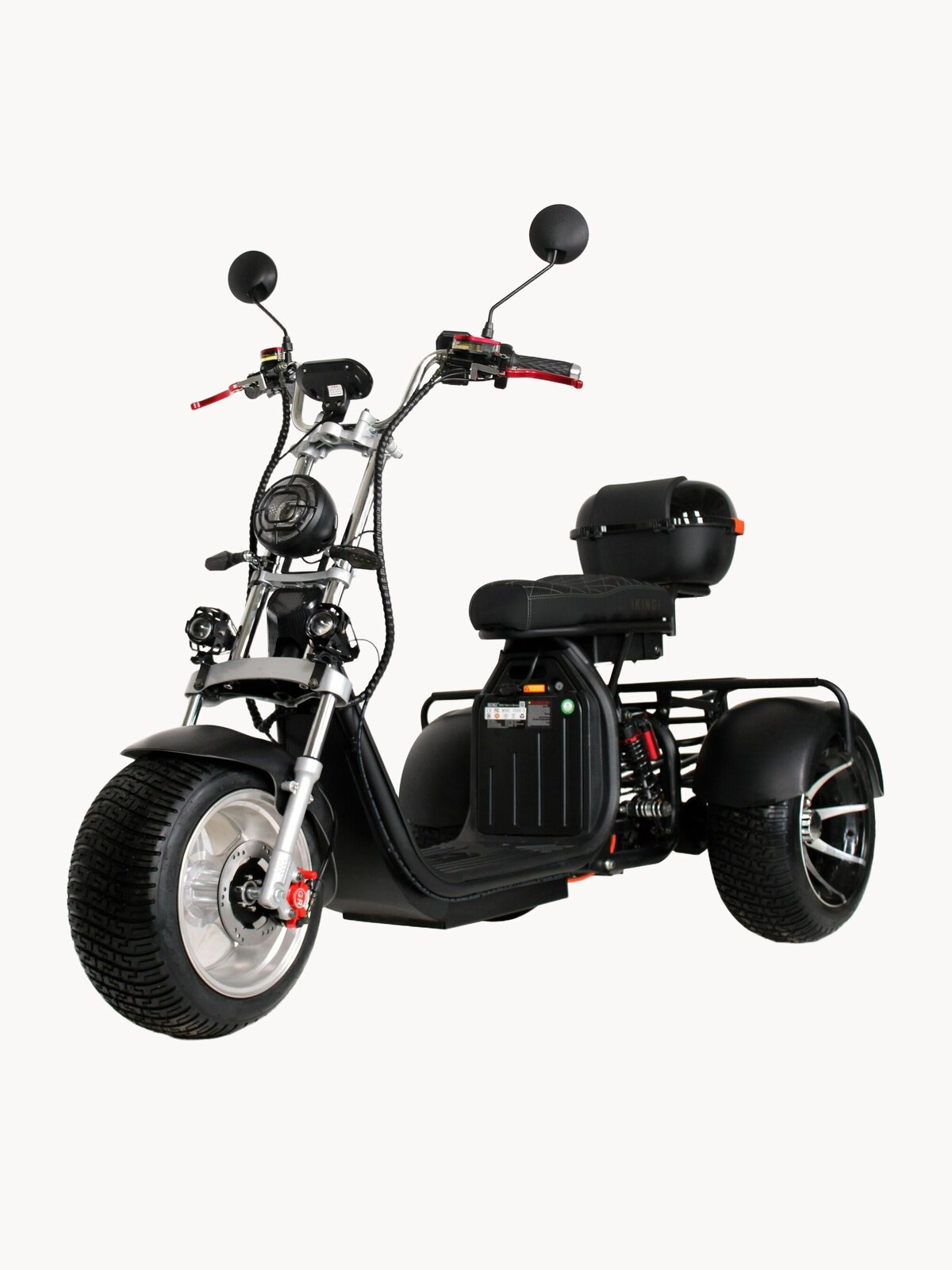 Электроскутер Ikingi X12 PRO Trike 3000W, 60V/23Ah, R12, черный