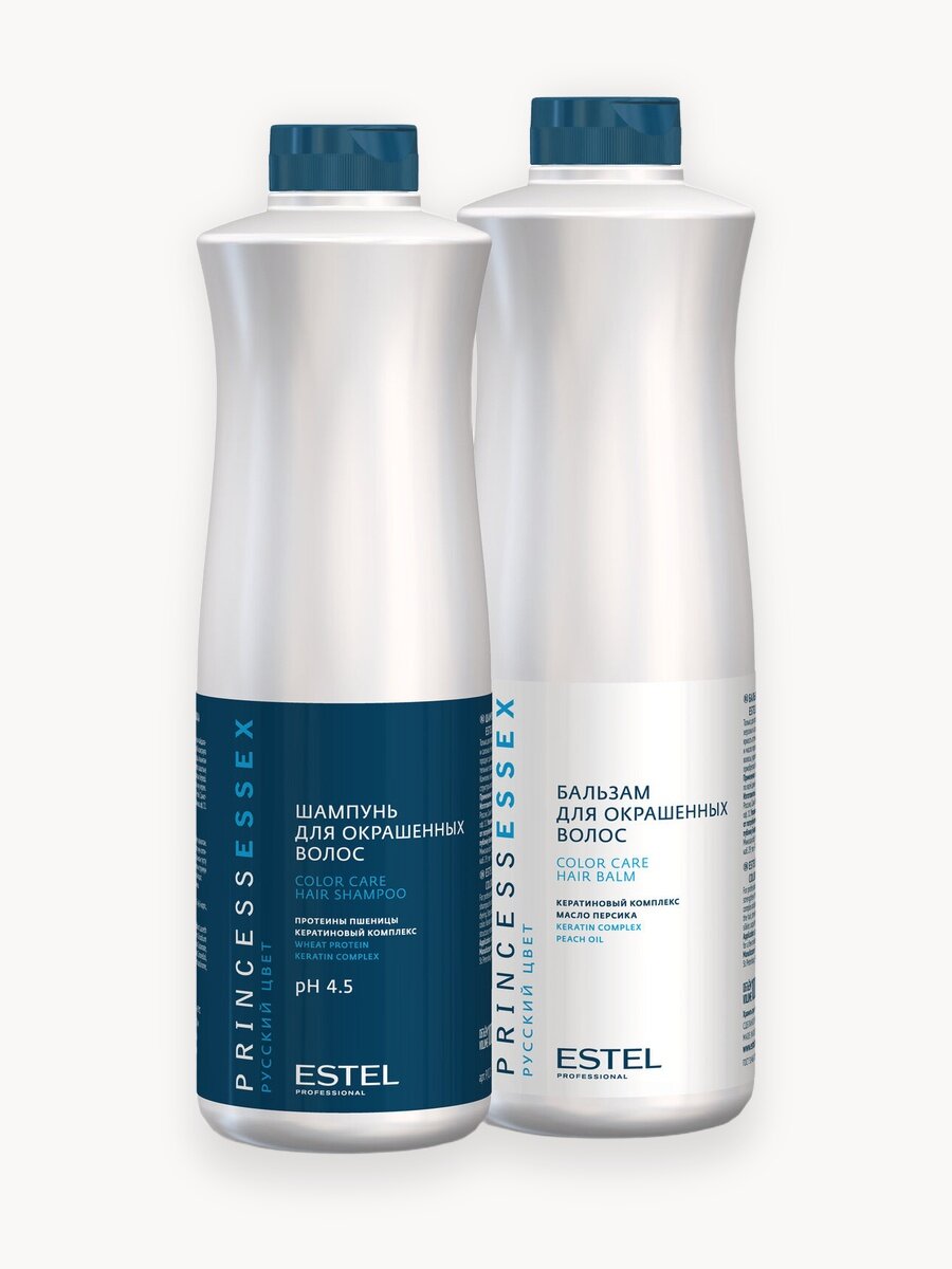 ESTEL Princess Essex Color Care для окрашенных волос набор, шампунь 1000 мл + бальзам 1000 мл