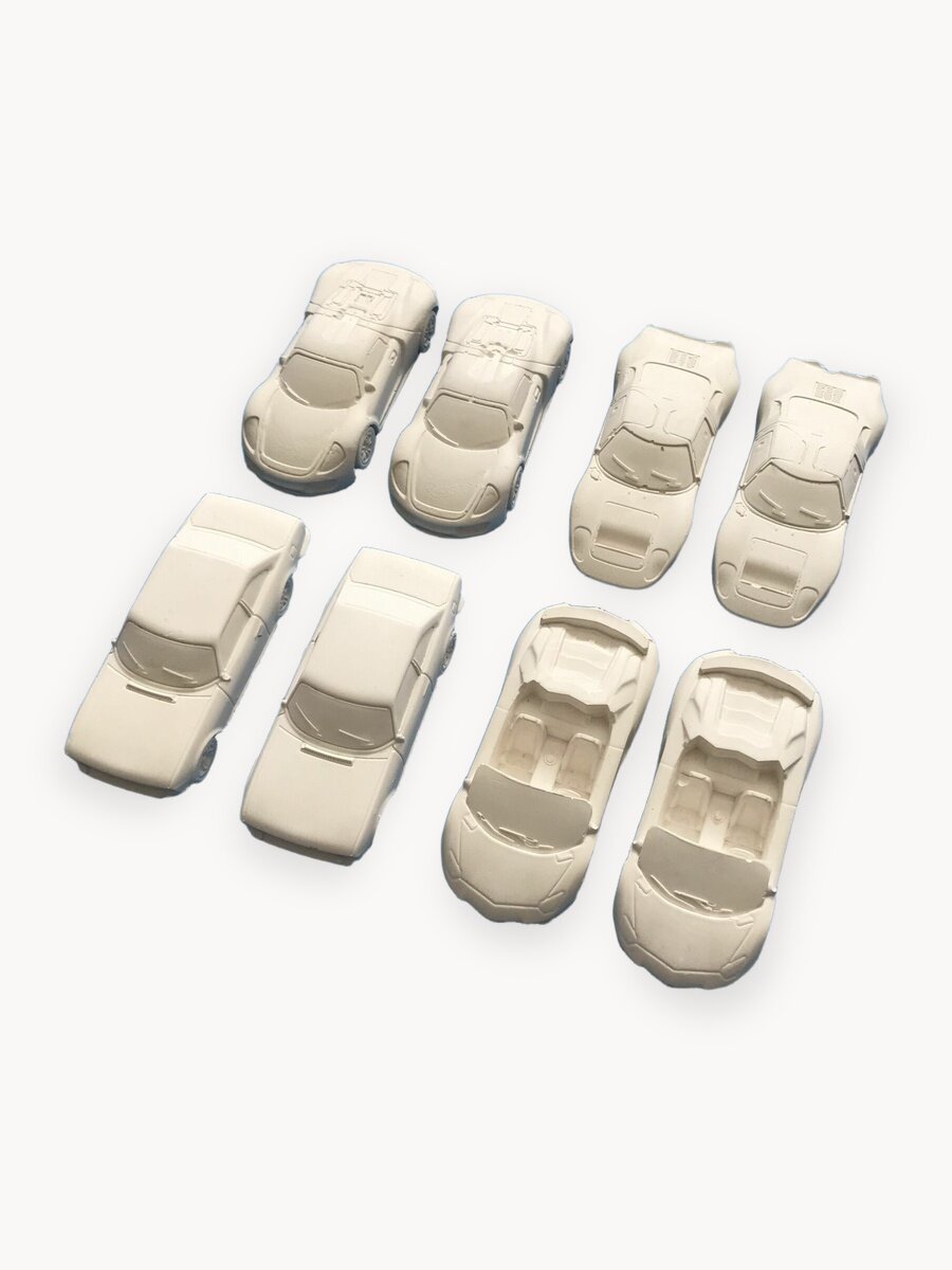 Раскраска машинки 8 шт, кисточка, краски. Гипсовые фигурки для росписи, творчества и хобби